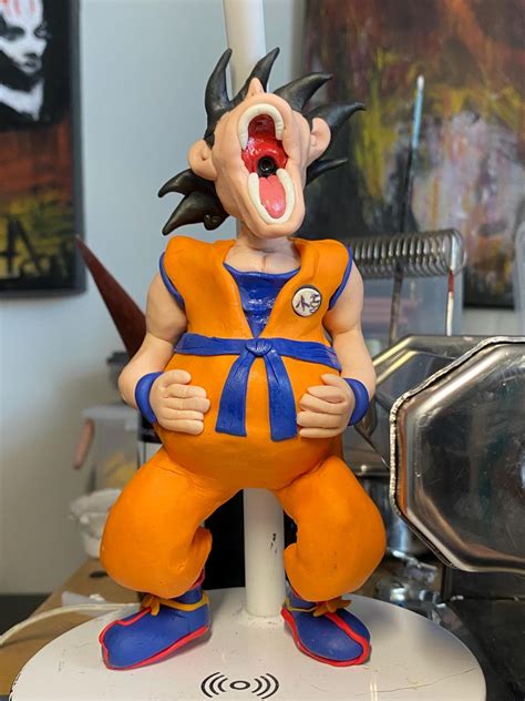 Pregnant Goku Sculpture Etsy