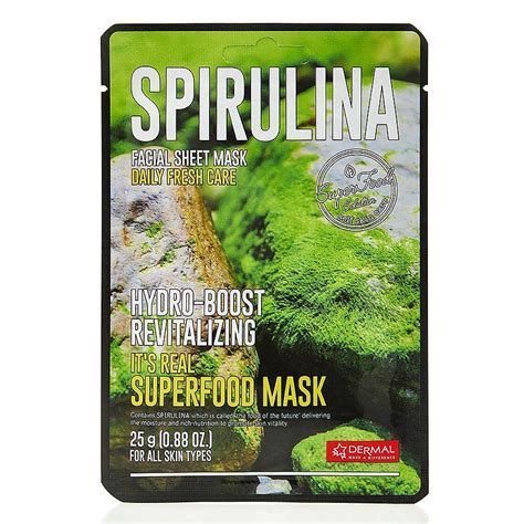 DERMAL Маска для лица SUPERFOOD с экстрактом спирулины купить по низким ...