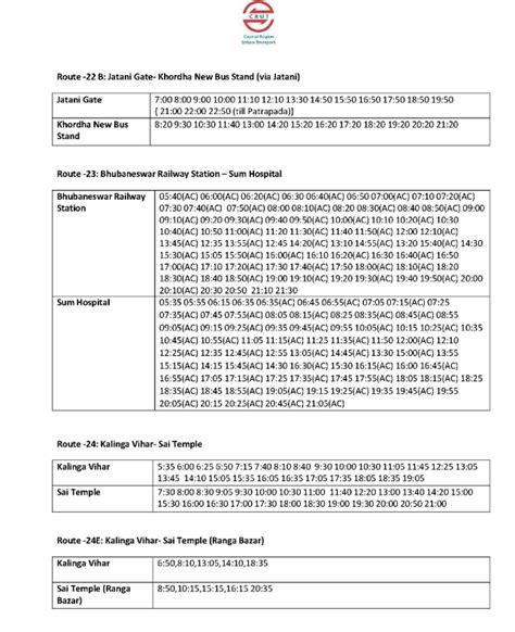 Mo Bus Bhubaneswar Cuttack Puri Konark Time Table Updated May 2023