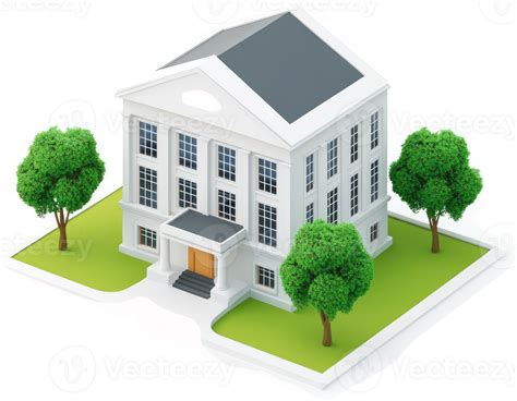 three dimensional model of a classic courthouse building 60581413 png