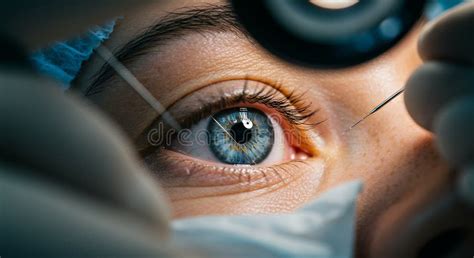 Close Up Of Eye Surgery Precision And Detail In Ophthalmic Procedure Stock Image Image Of