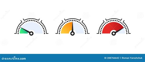 Dashboard With Arrows Risk Gauge Scale Dial Indicator Stock Illustration Illustration Of
