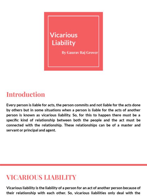 Vicarious Liability Pdf