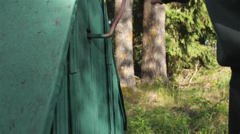 Fetching Water From Well By Hand Fresh Pure Drinking Mineral Water In