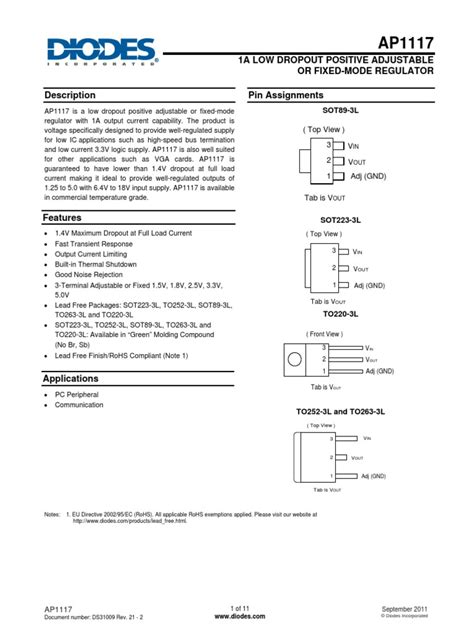 Ap 1117 Pdf Electrical Equipment Electric Power