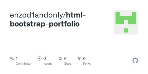 GitHub Enzod Andonly Html Bootstrap Portfolio