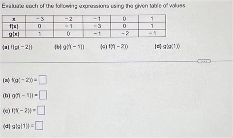 solved evaluate each of the following expressions using the