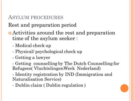 Asylum Procedure In The Netherlands Ppt