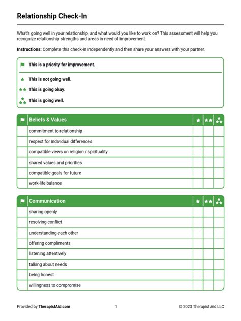 Relationship Check In Pdf