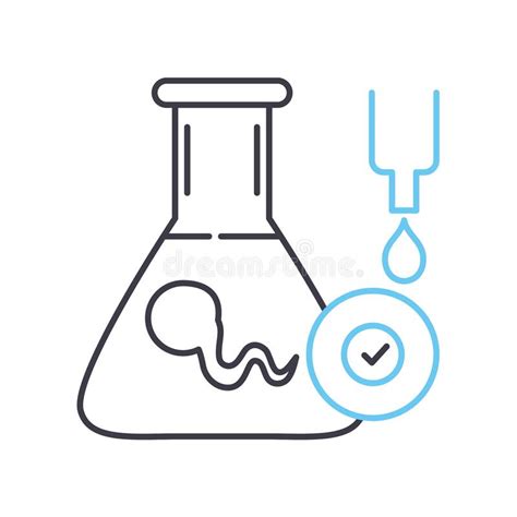 Lab Test Line Icon Outline Symbol Vector Illustration Concept Sign