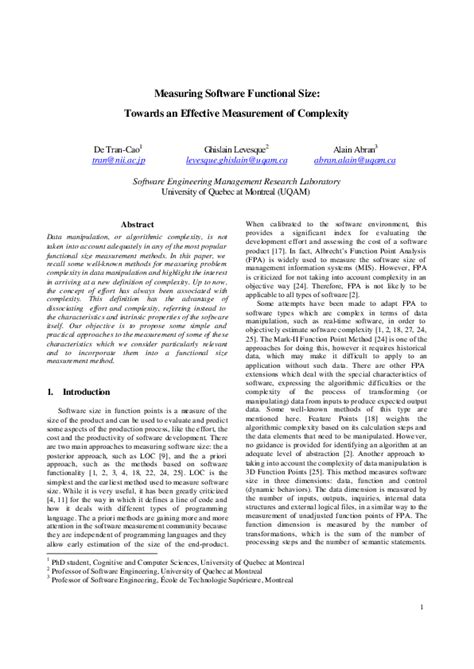 pdf measuring software functional size towards an effective