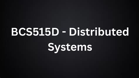 distributed systems bcs515d notes 2 textbook vtu sync
