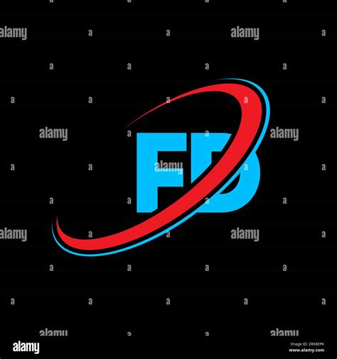Fd F D Letter Logo Design Initial Letter Fd Linked Circle Uppercase Monogram Logo Red And Blue