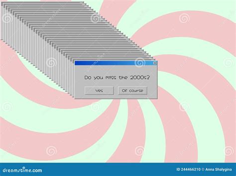 2000s Nostalgia Concept Retro 00s Pc Interface Windows System Message