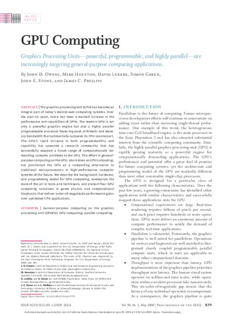 pdf gpu computing