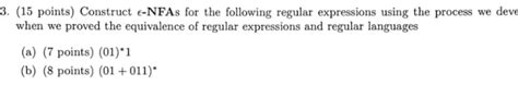 solved 3 15 points construct e nfas for the following