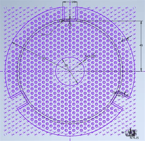 Cad Best Way To Array Pattern Something In A Sketch So That It Remains In A Defined Region