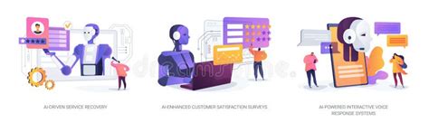 Ai Enhanced Customer Service Abstract Concept Vector Illustrations Stock Vector Illustration