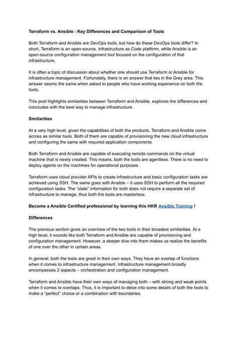 PPT Terraform Vs Ansible PowerPoint Presentation Free Download ID