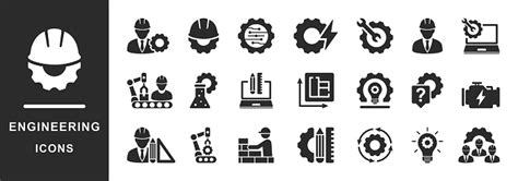 엔지니어링 아이콘 세트입니다 제조 및 기계 아이콘 모음입니다 개발에 대한 스톡 벡터 아트 및 기타 이미지 개발 건설 산업 건축가 Istock