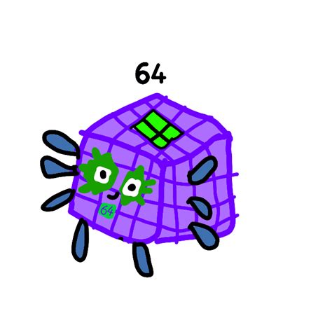 64 As A Cube R Numberblocks