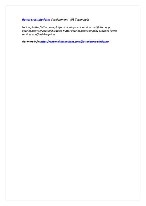 ppt flutter cross platform development ais technolabs powerpoint