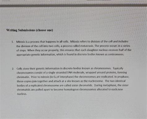 1 Mitosis Is A Process That Happens In All Cells