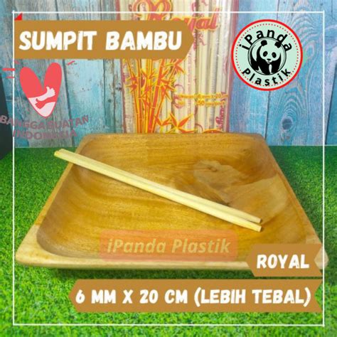 Sumpit Bambu Royal Isi 50 Pasang Sumpit Bambu Bakmie Lazada Indonesia