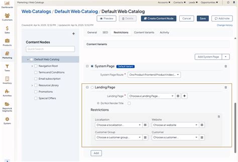 Landing Page Management Concept Guide Orocommerce Orocrm And