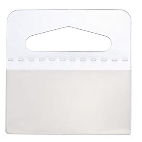 adhesive hang tag 1 1 2 x 1 1 2 inch slot display hang tag clear hang