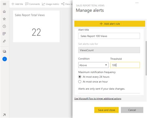 Dashboard Alerts On Power BI Usage Metrics