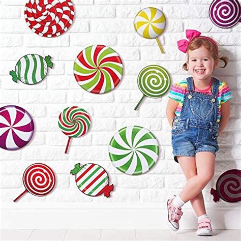 Brandclub 30 Pieces Peppermint Cutouts Christmas Candy Cutouts