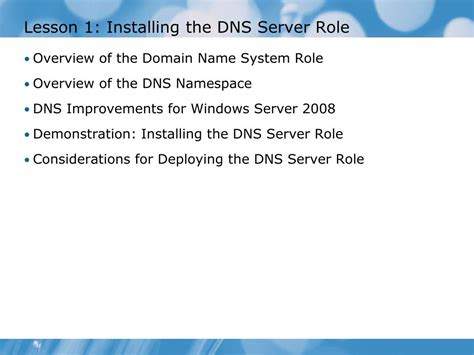 Ppt Module 2 Configuring And Troubleshooting Dns Powerpoint Presentation Id5436659
