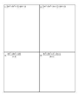 Synthetic Division Guided Example Practice By Math And Nerdy