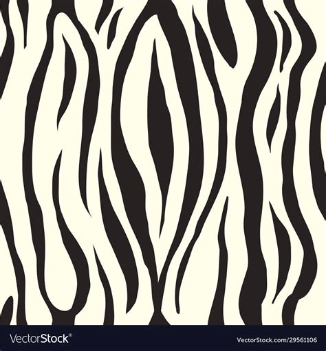 Zebra Seamless Pattern Stripes Background Vector Image