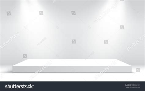 스포트라이트가 있는 흰색 연단 받침대 벡터 스톡 벡터로열티 프리 1922338721 Shutterstock