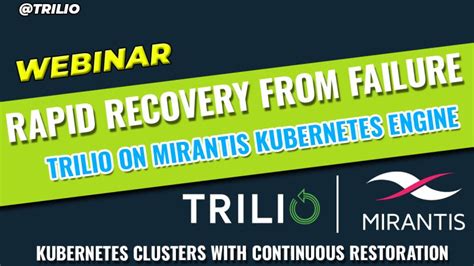 trilio on linkedin kubernetes trilio mirantis disasterrecovery