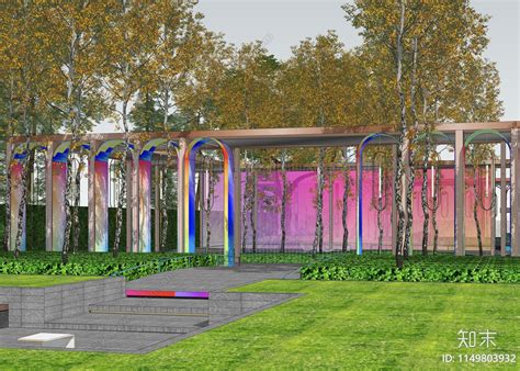 现代住宅廊架su模型下载【id1149803932】知末su模型网