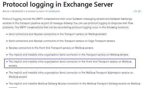 Frontend Protocol Logs Microsoft Qanda