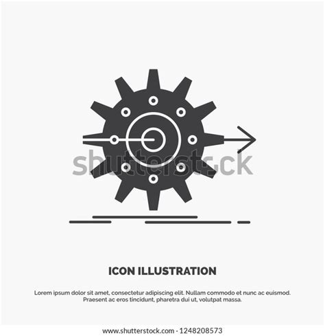 Performance Progress Work Setting Gear Icon Stock Vector Royalty Free