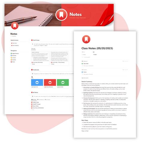 Notion For Teachers Ultimate Tutor Planner Notion Template