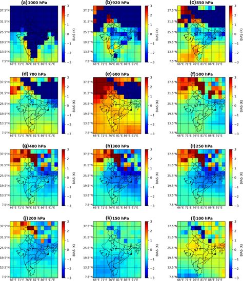 A L Spatial Distribution Of Temperature K Difference Between The