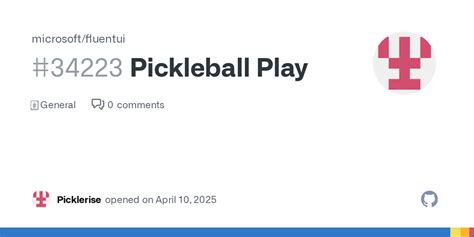 Pickleball Play · Microsoft Fluentui · Discussion 34223 · Github
