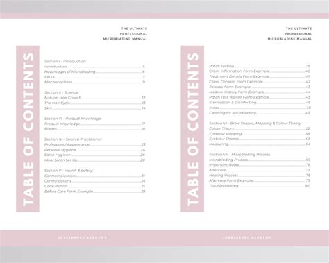 Microblading Training Manual Editable Guide For Trainers Etsy UK