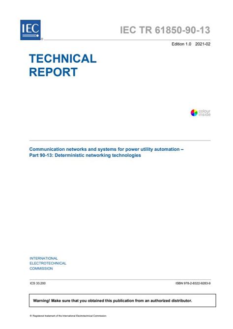 Iec Tr 61850 90 13 2021 Communication Networks And Systems For Power Utility Automation Part