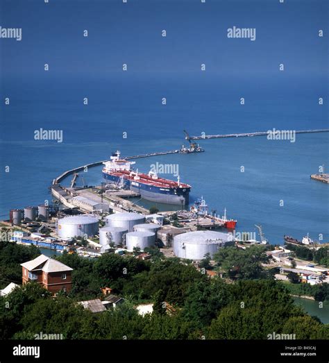 geography / travel, Russia, Tuapse, port, view of the port at the Stock ...