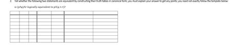 Solved Determine If The Following Two Statements Are