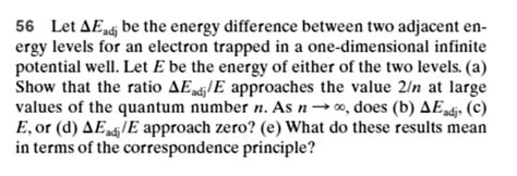 Solved 56 Let Aeadj Be The Energy Difference Between Two Adjacent En