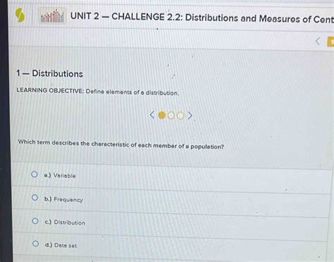 solved unit 2 — challenge 2 2 distributions and measures of cent 1