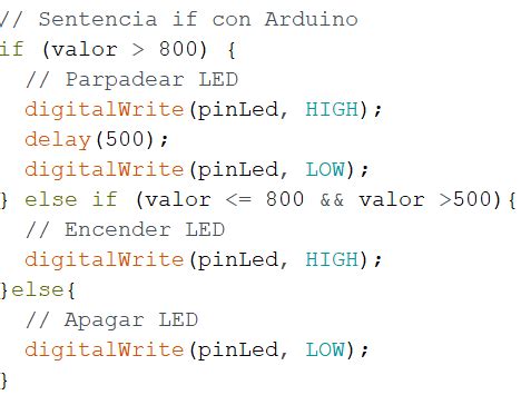 Aprende a usar la función if else en Arduino